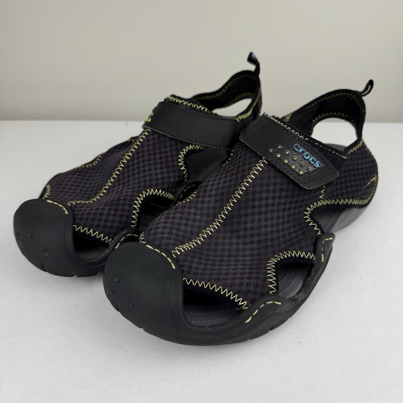 CROCS | Shoes | Crocs Swiftwater Fisherman Deck Water Sport Black Mesh ...